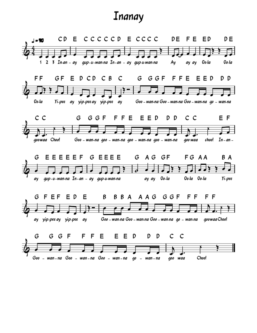 2020 Inanay Sheet Music for Piano (Solo) easy | MuseScore.com