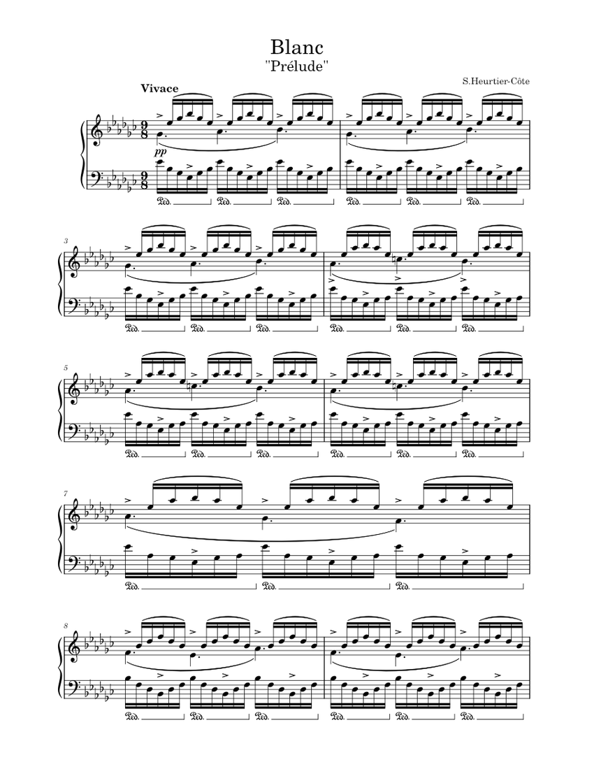 Blanc Sheet music for Piano (Solo) | Musescore.com