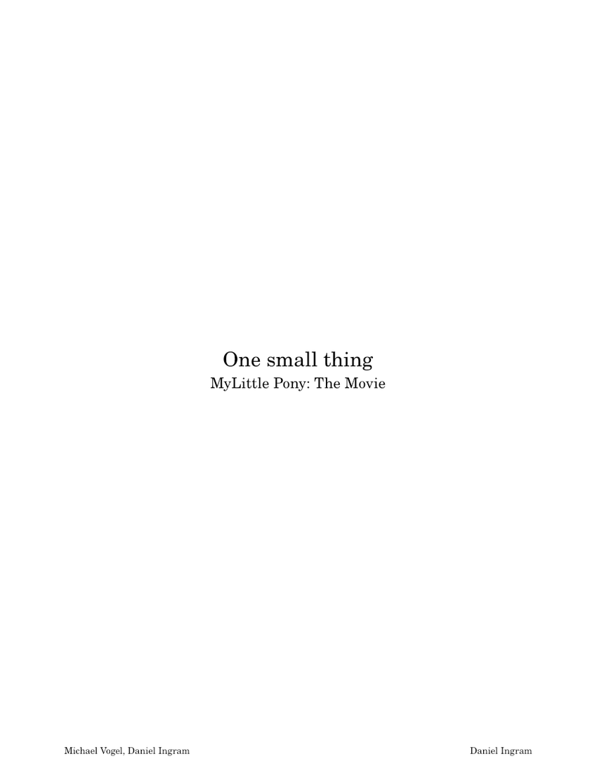 One small thing - Daniel IngramShannon Chan-Kent Kristin Chenoweth ...