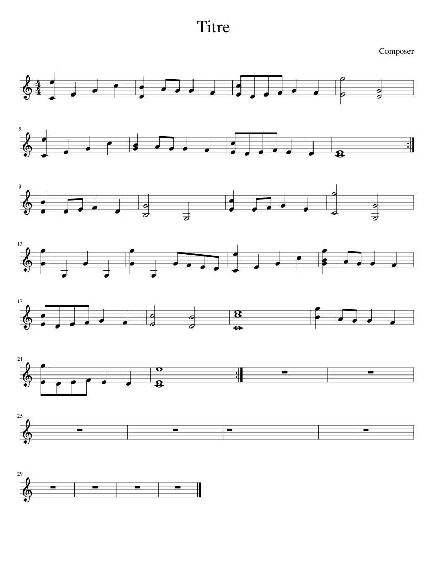 Music Homework Sheet Music for Piano (Solo) easy | MuseScore.com