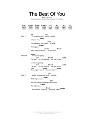 everlong foo fighters chords