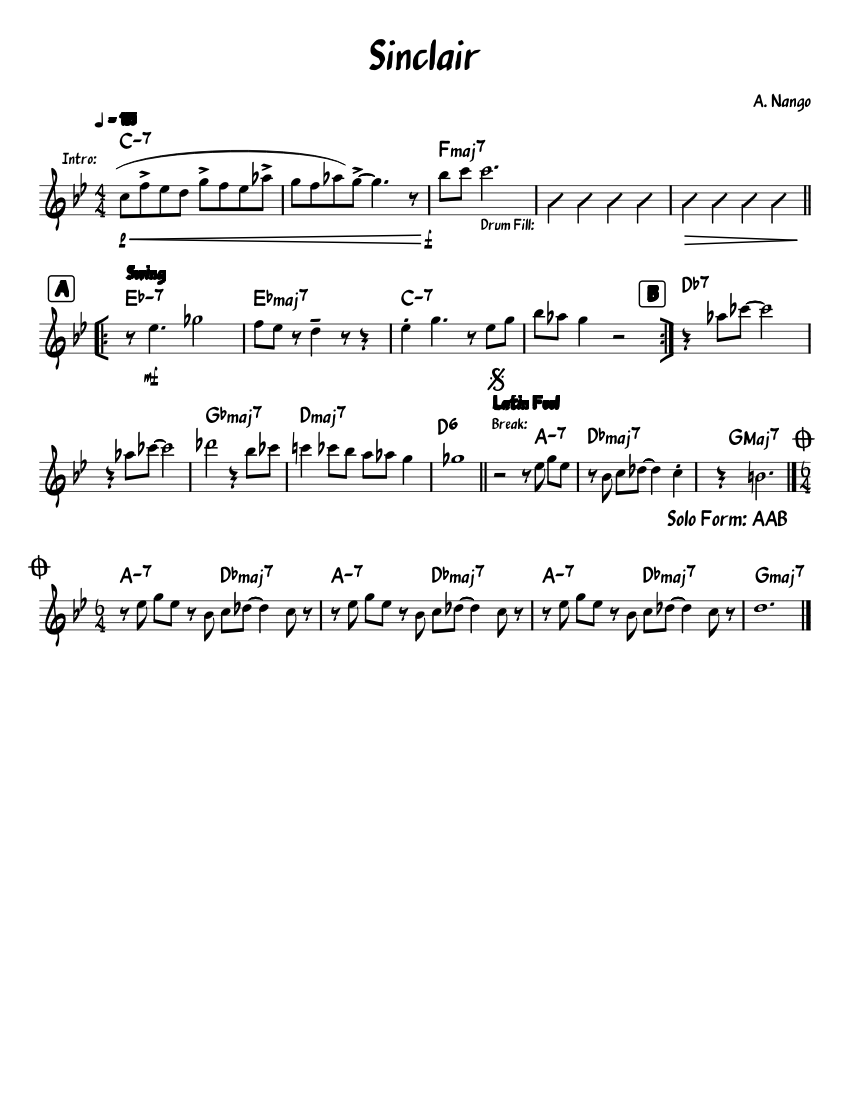 Sinclair C. (6 ending) Sheet music for Piano (Solo) | Musescore.com