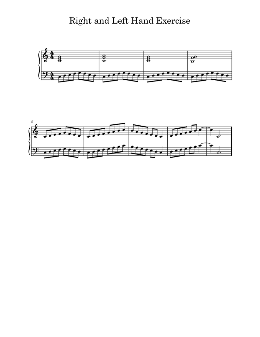 Short Right and Left Hand Exercise Sheet music for Piano (Solo ...