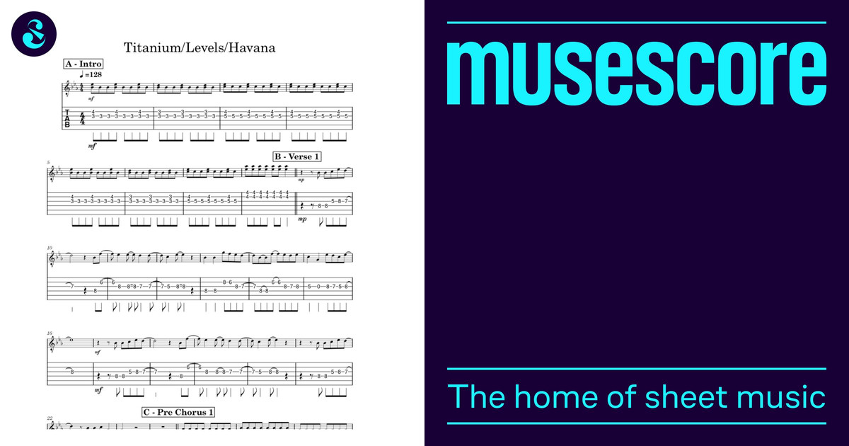 Titanium – David Guetta Sheet music for Guitar (Solo) | Musescore.com