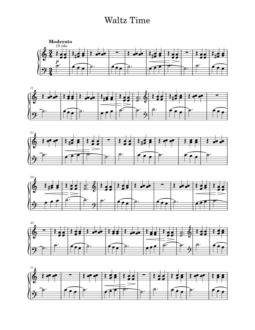 Waltz Time Sheet music for Piano (Solo) Easy | Musescore.com
