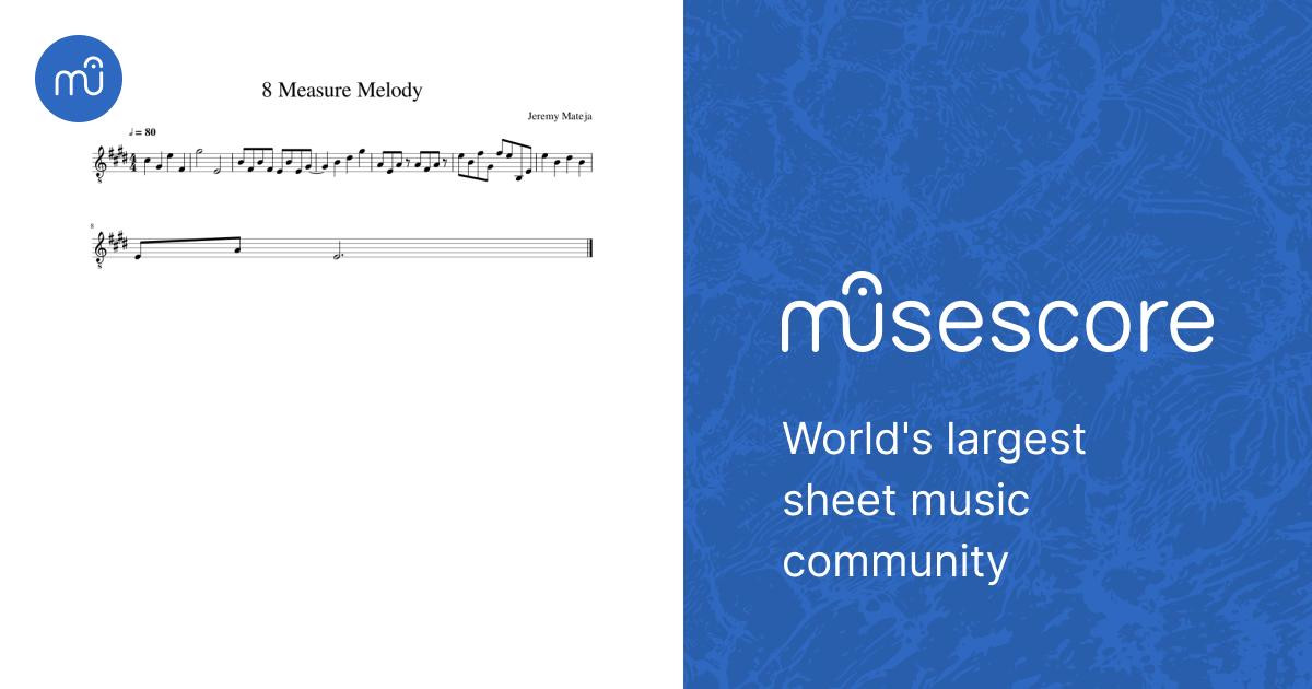 8 Measure Melody Sheet Music for Guitar (Solo) | MuseScore.com