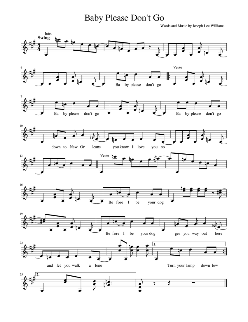 please don't go them