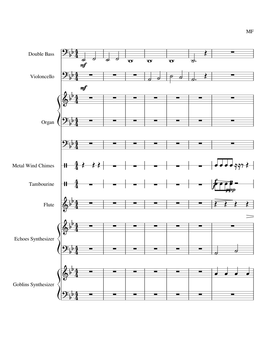 The Hunt Sheet music for Organ, Tambourine, Flute, Contrabass & more ...
