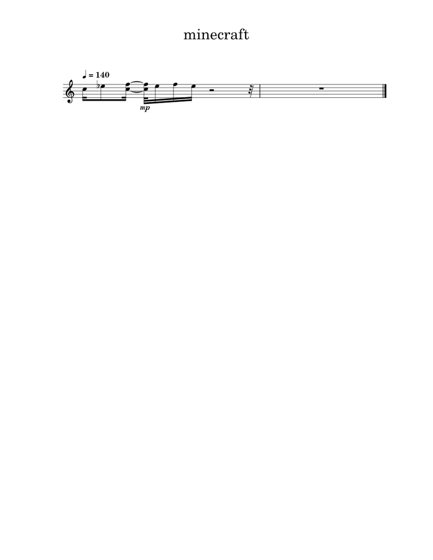 Minecraft – C418 Sheet music for Glockenspiel (SATB) | Musescore.com