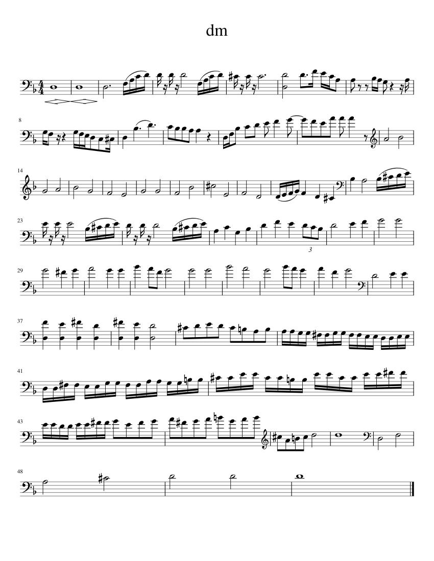 dm Sheet music for Piano (Solo) Easy | Musescore.com