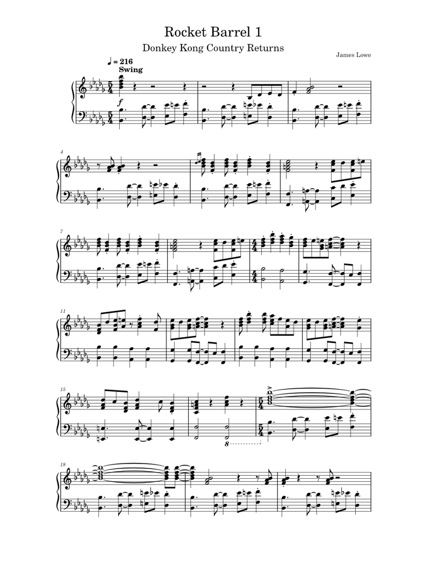 Rocket Barrel 1 Sheet Music for Piano (Solo) | MuseScore.com