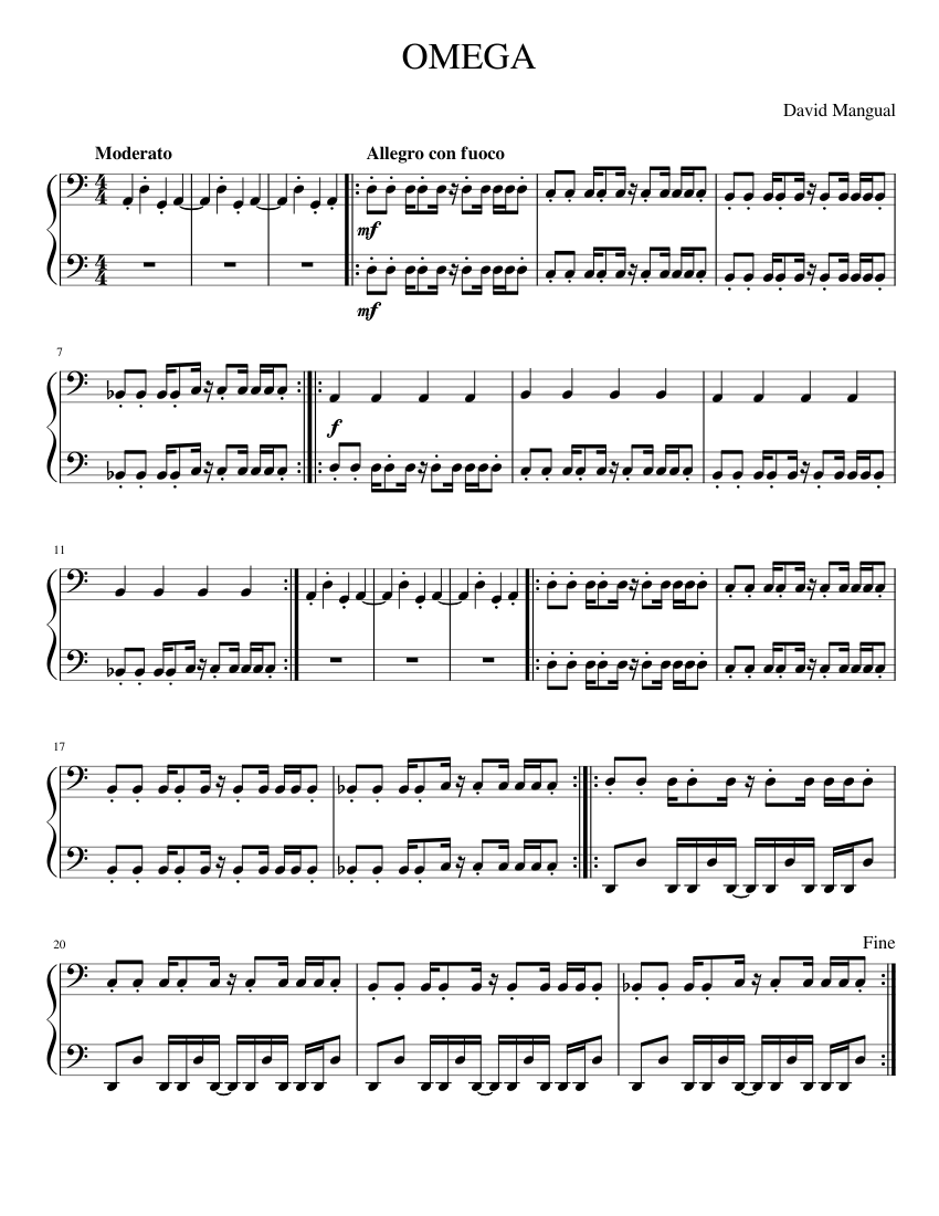 OMEGA Sheet music for Piano (Solo) | Musescore.com