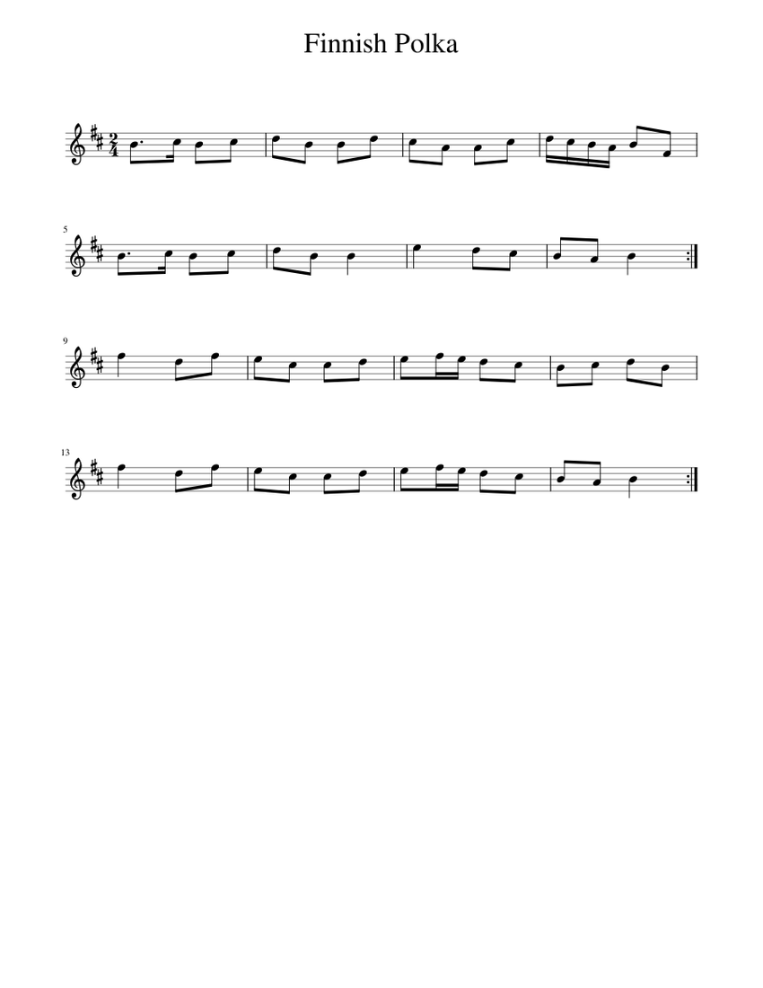 Finnish Polka Sheet music for Piano (Solo) Easy | Musescore.com