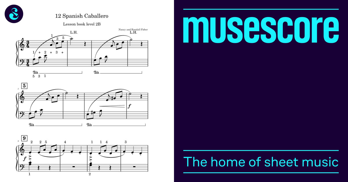 12 Spanish Caballero - Piano Adventures adv2b - lesson book - level 2B ...