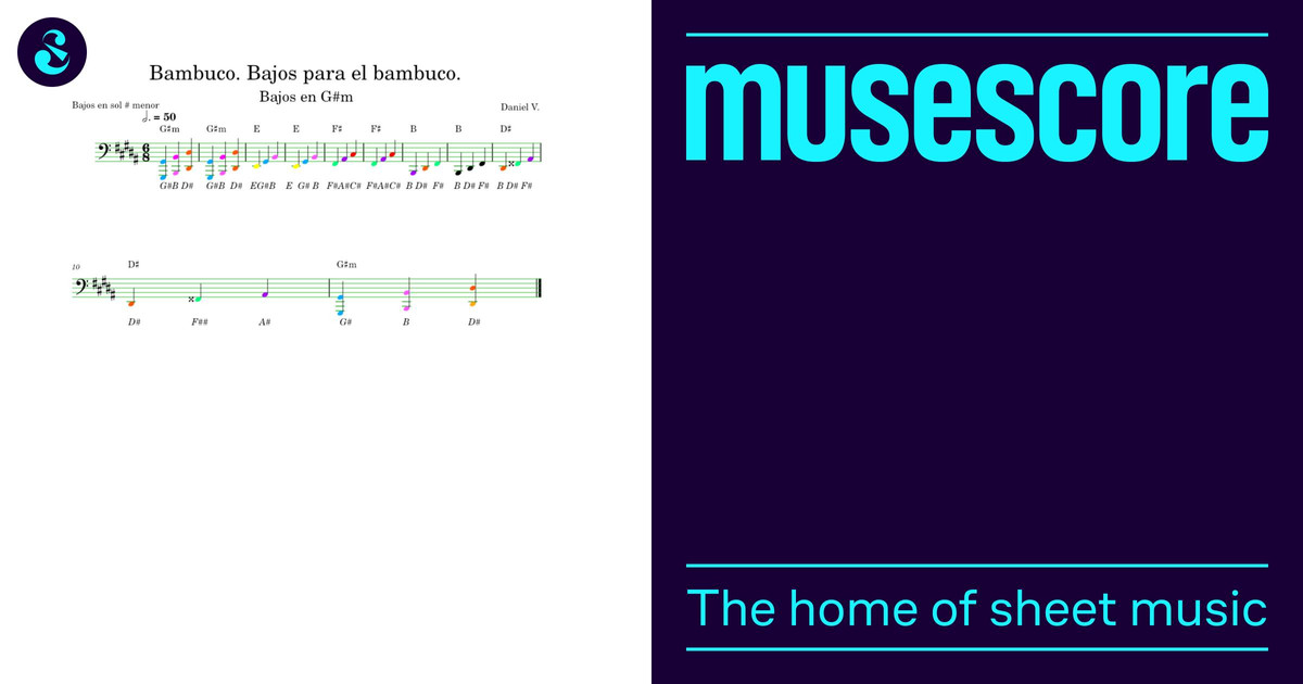 Bambuco. Bajos para el bambuco. Sheet Music with Chords for Piano ...