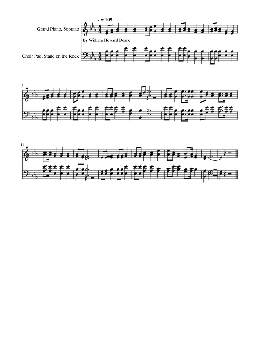 Firmly stand for God, in the world’s mad strife - W. Howard Doane Sheet ...