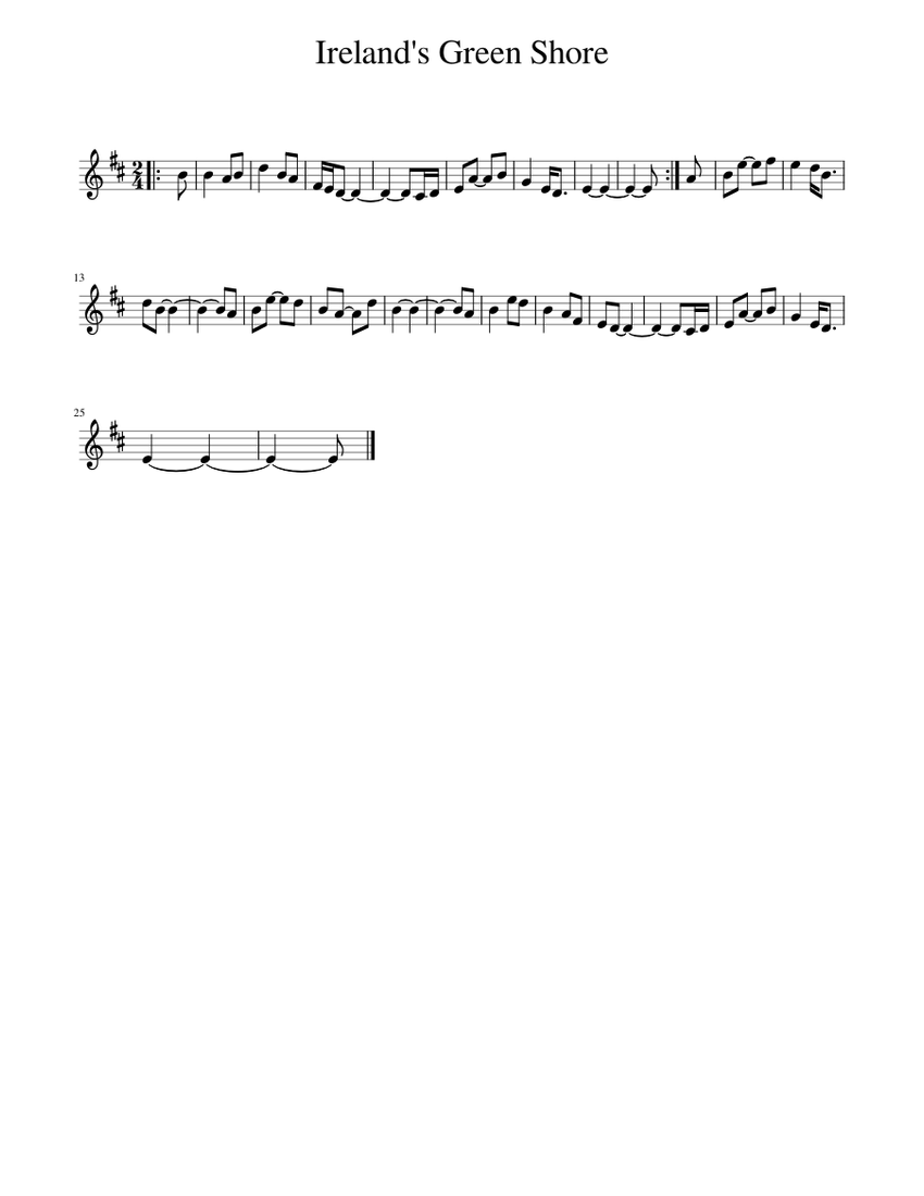 Ireland's Green Shore Sheet music for Piano (Solo) Easy | Musescore.com