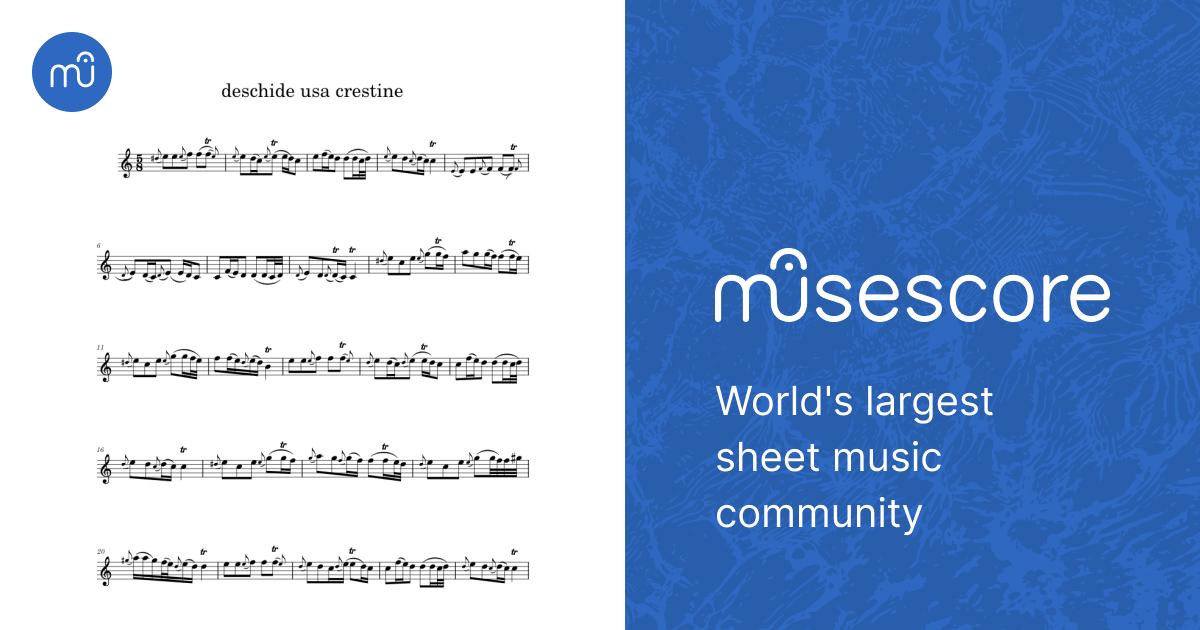 deschide usa crestine Sheet Music for Piano (Solo) easy | MuseScore.com
