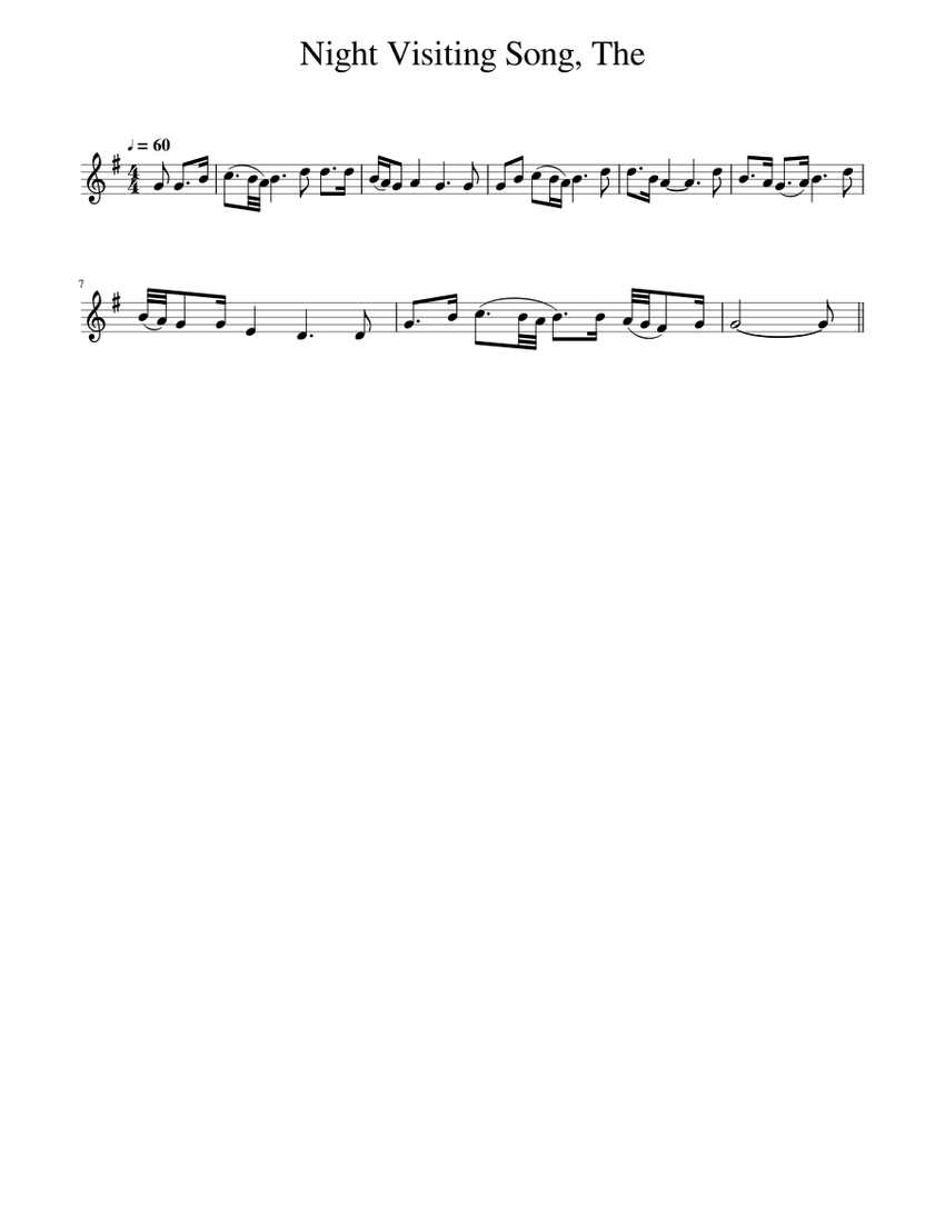 The Night Visiting Song Sheet music for Piano (Solo) Easy | Musescore.com