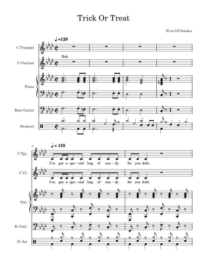 Trick or Treat – First of October Trick_Or_Treat Sheet music for Piano ...
