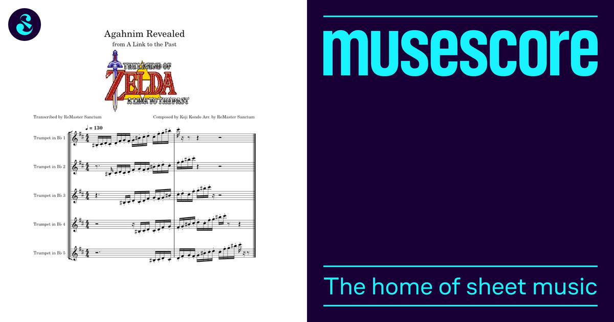 Agahnim Revealed - A Link to the Past – Koji Kondo Sheet Music for ...
