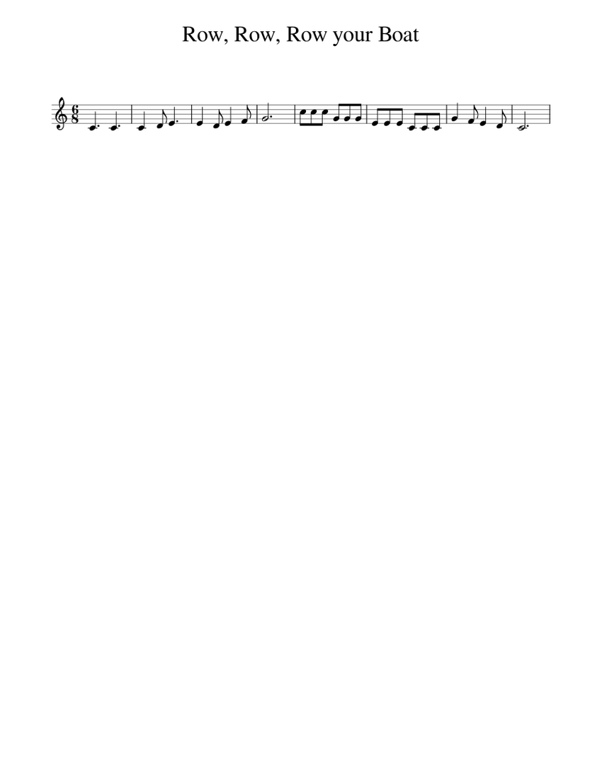 Row, Row, Row your Boat Sheet music for Piano (Solo) Easy | Musescore.com