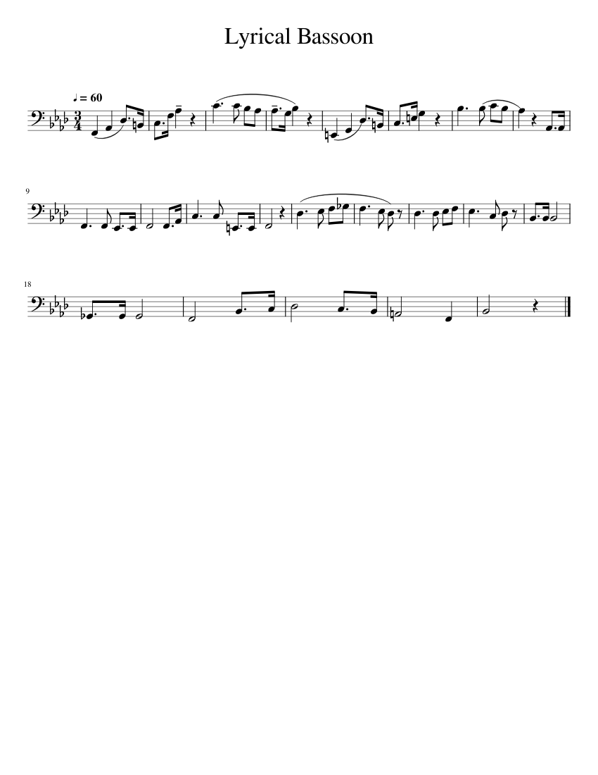 Lyrical_Bassoon Sheet music for Bassoon (Solo) | Musescore.com