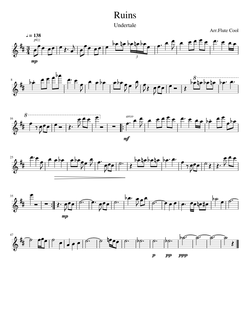 Ruins Sheet music for Violin (Solo) | Musescore.com