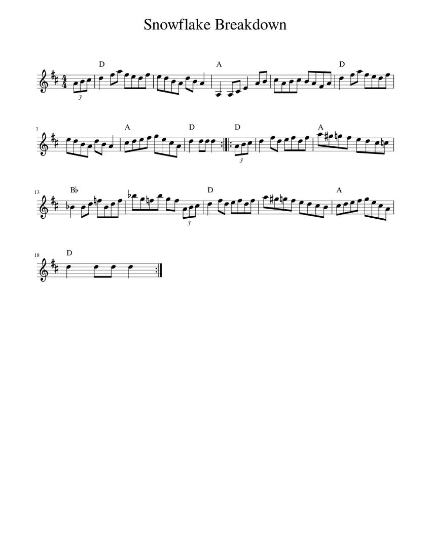 Snowflake Breakdown Sheet music for Piano (Solo) | Musescore.com