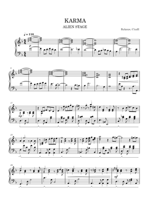 KARMA 에이스테 (Teaser) – ALIEN STAGE Sheet Music for Piano, Violin (Solo ...