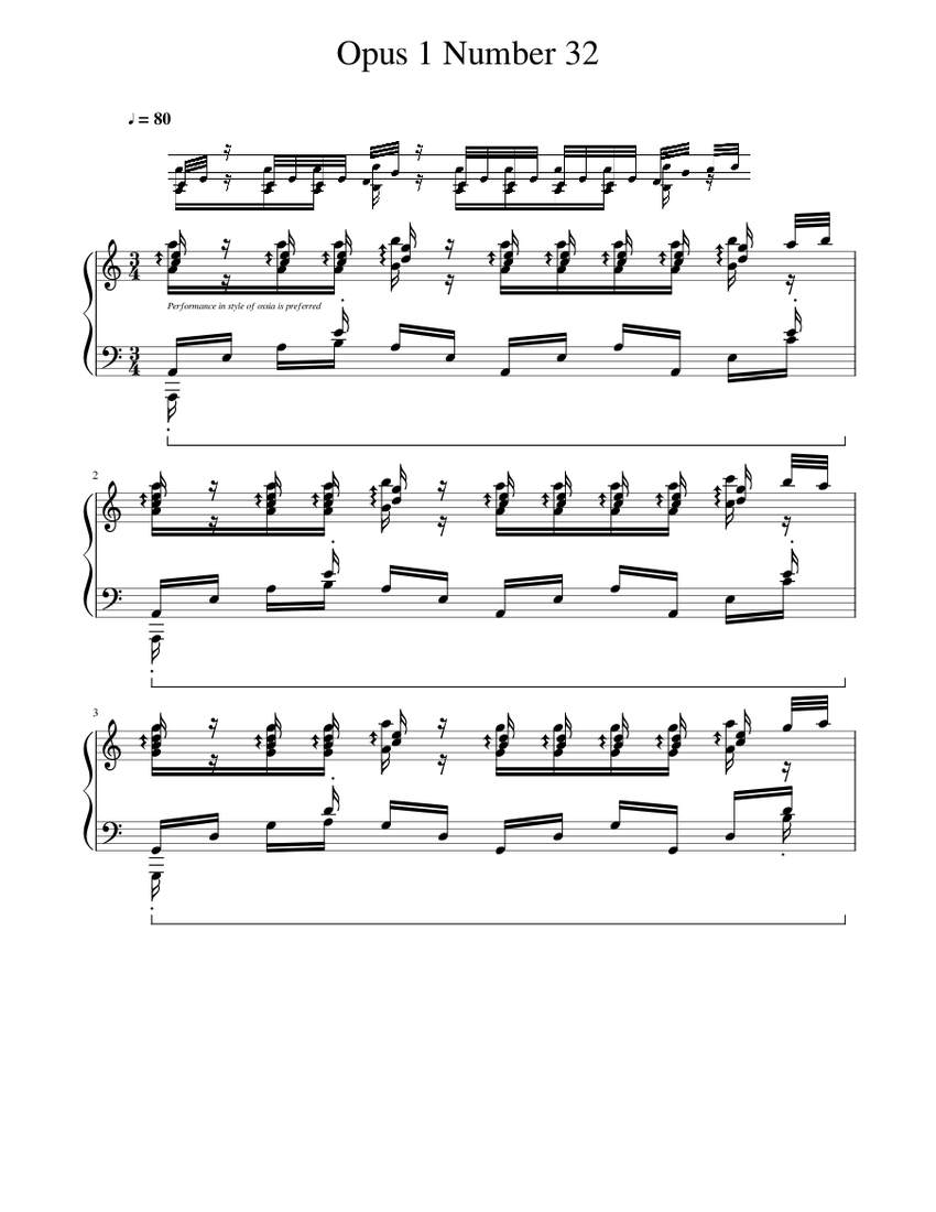 No 32 Sheet music for Piano (Solo) | Musescore.com