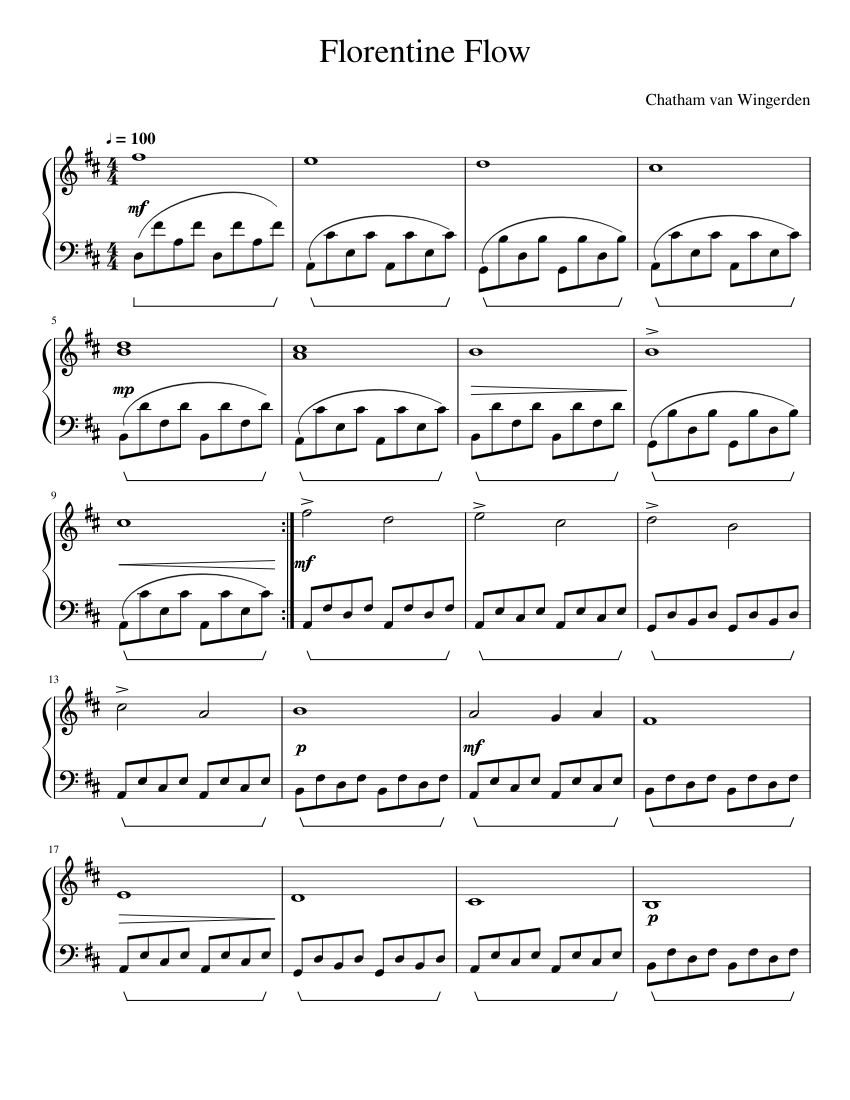 Florentine Flow - piano tutorial