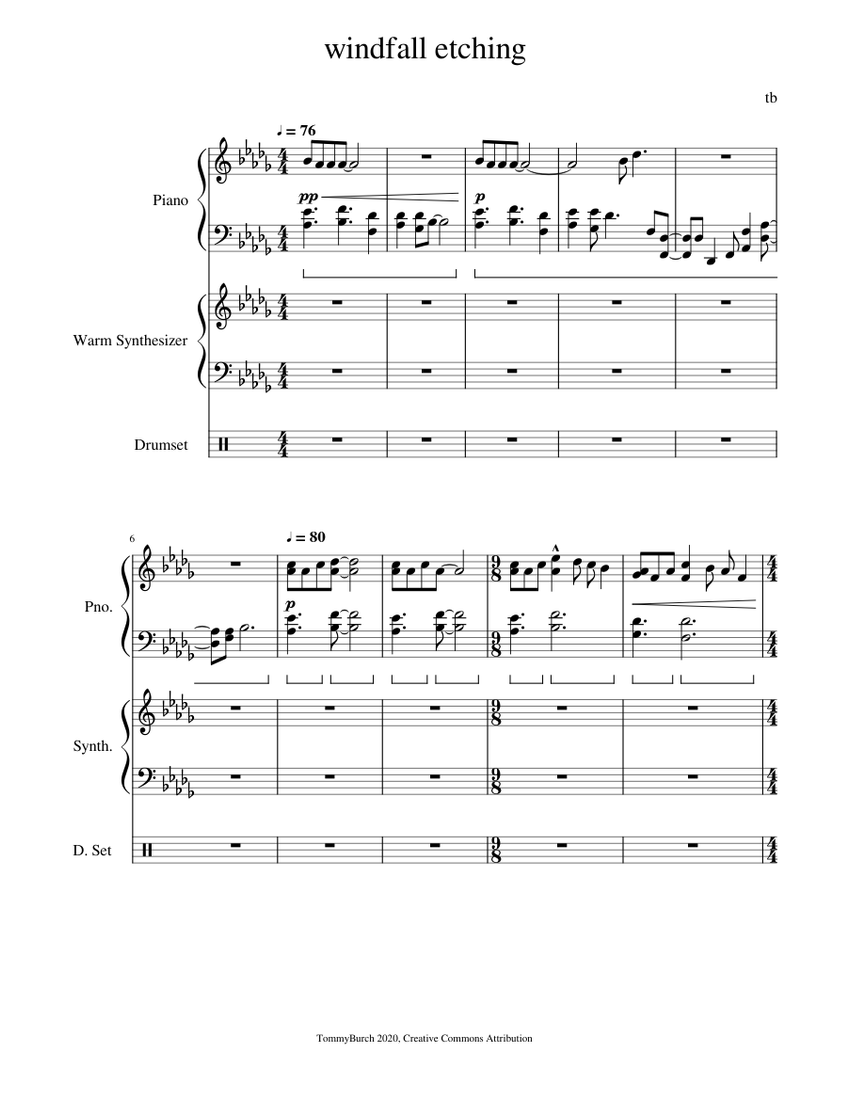 windfall etching - piano tutorial