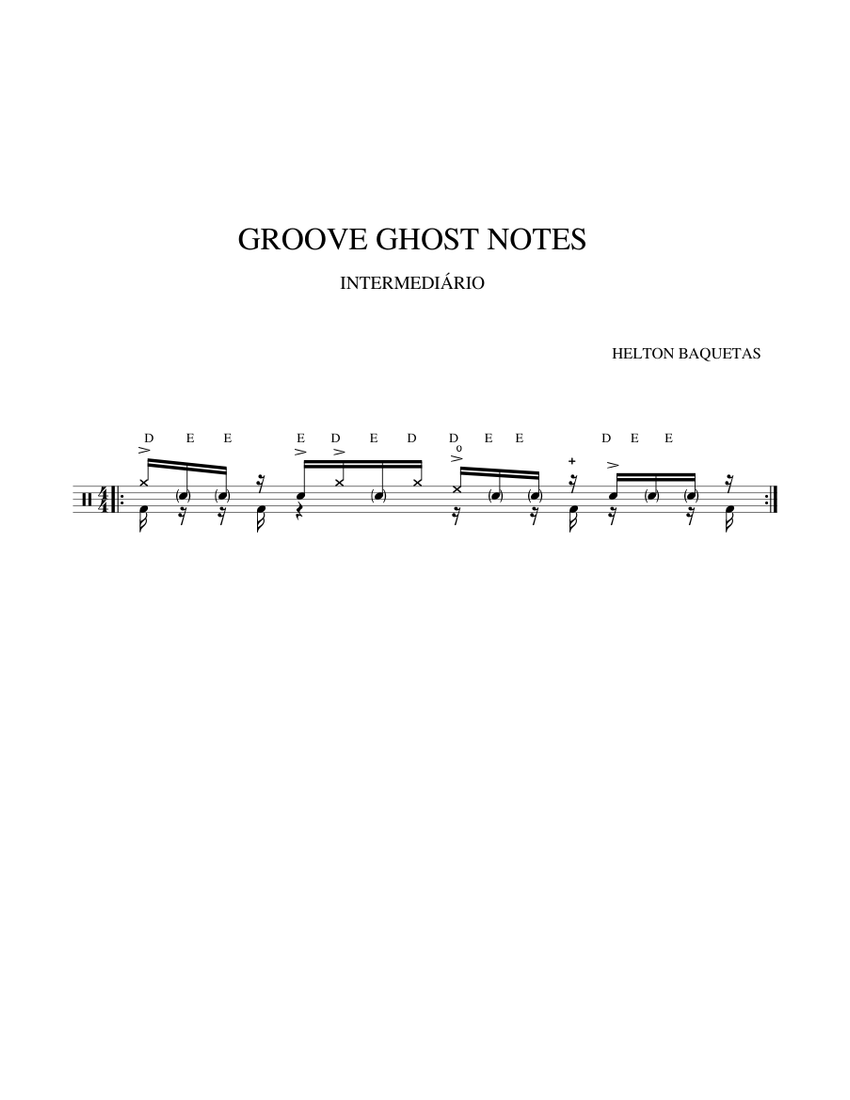 GROOVE GHOST NOTES 1 - piano tutorial