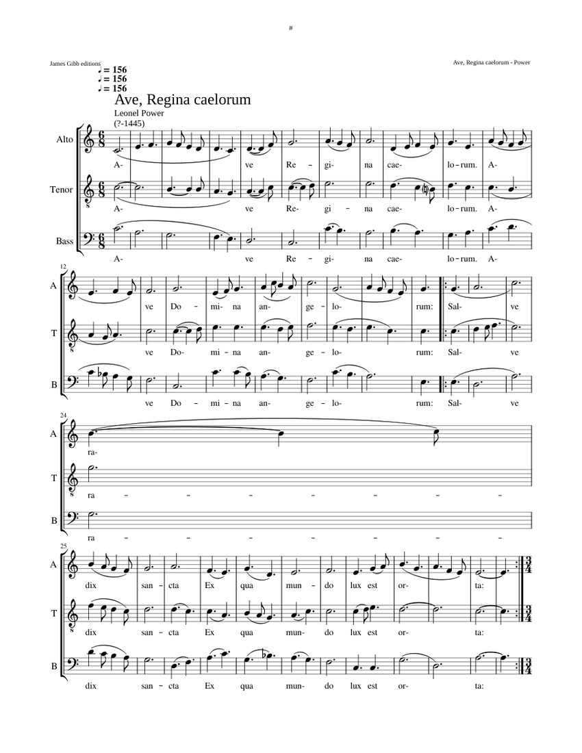 Ave Regina - Leonel Power Sheet music for Bass guitar (Solo ...