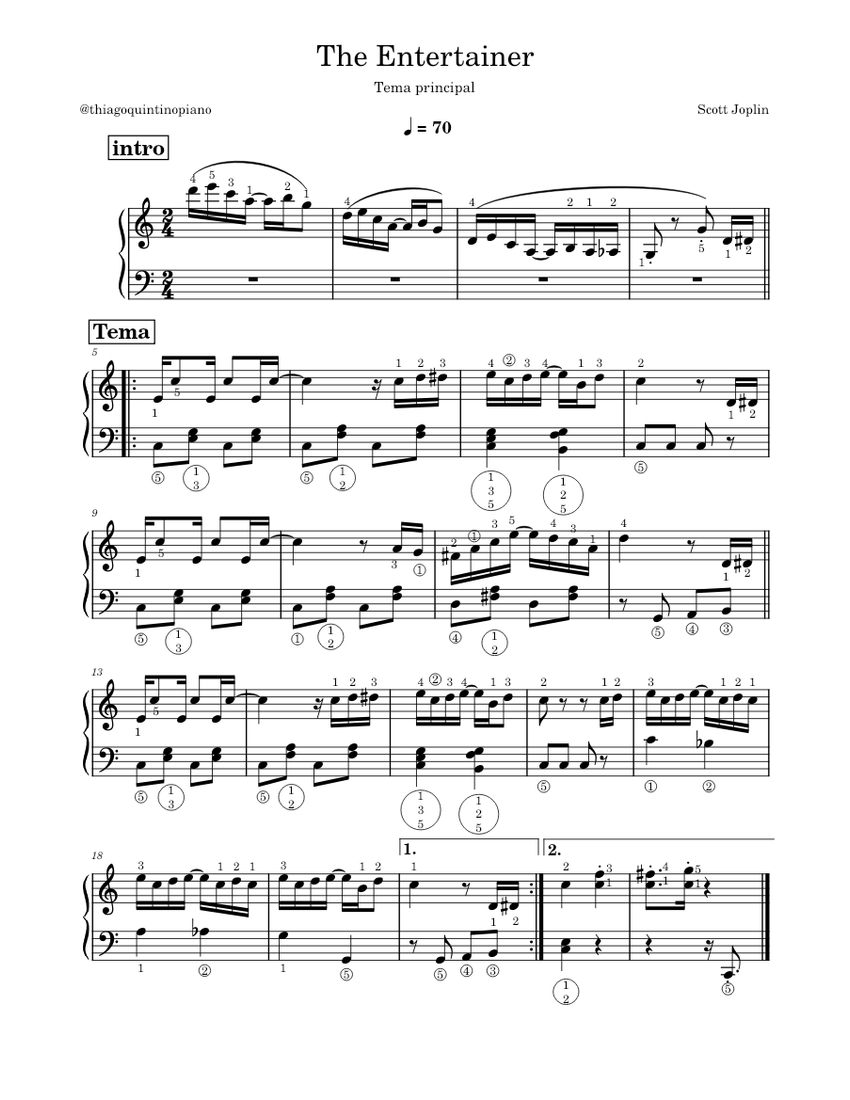 The entertainer – Scott Joplin The Entertainer - Scott Joplin (tema ...