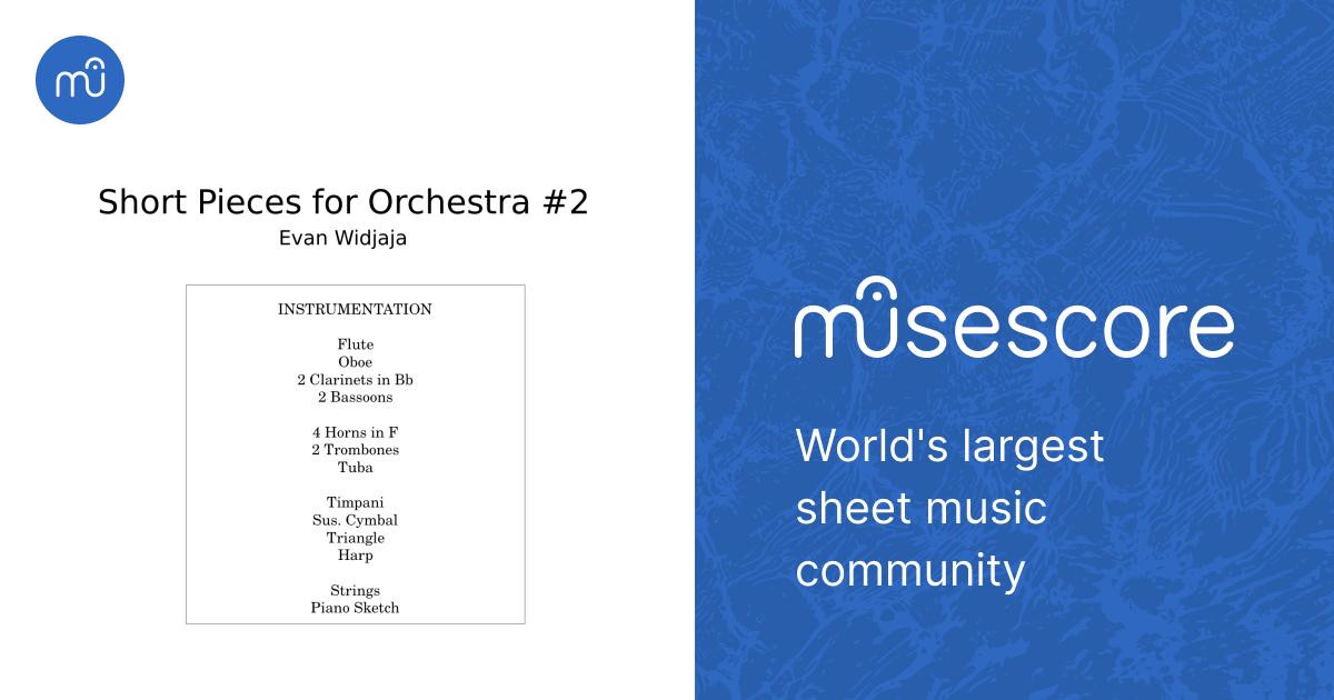 Short Pieces for Orchestra #2 Sheet music for Piano, Trombone, Tuba ...