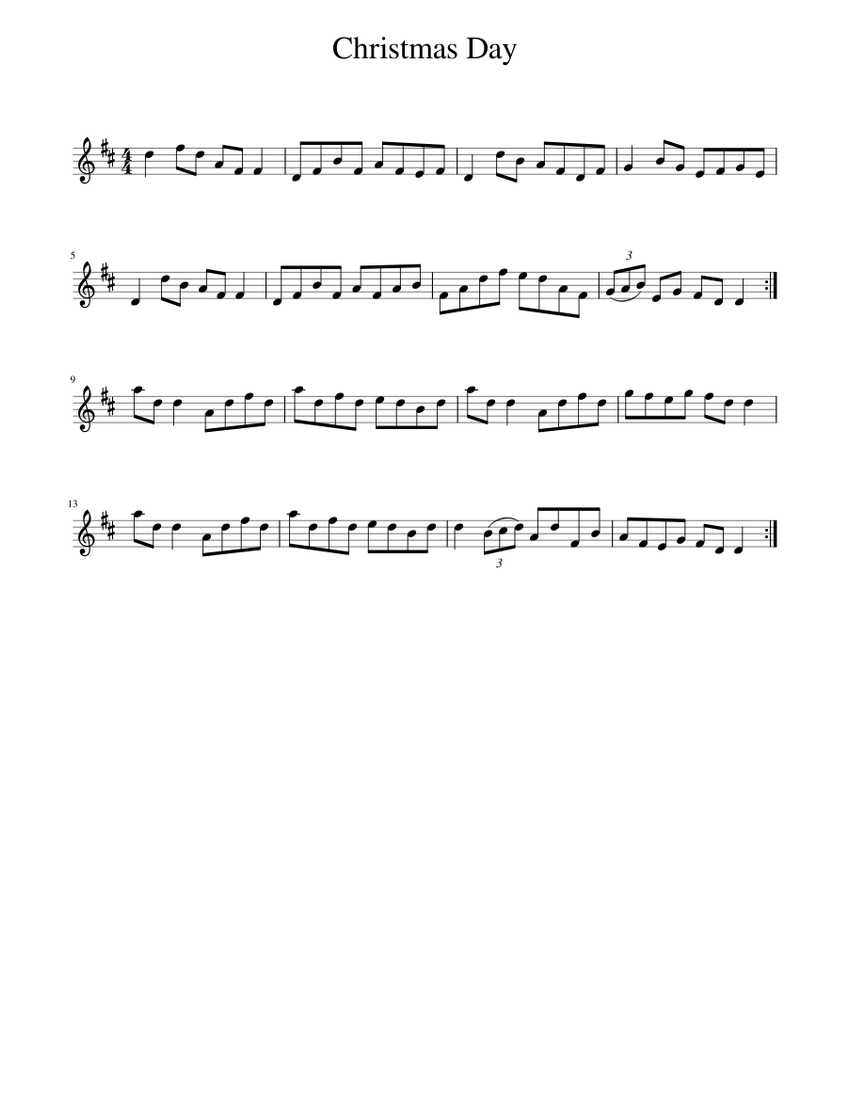 Christmas Day Sheet music for Piano (Solo) Easy | Musescore.com