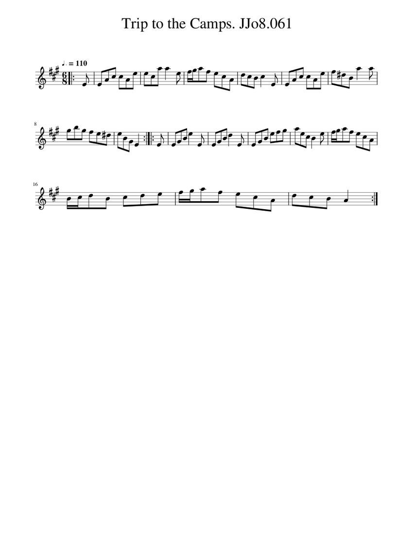 Trip to the Camps. JJo8.061 Sheet music for Piano (Solo) Easy ...
