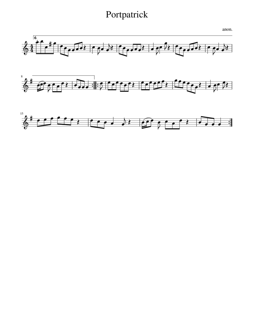 Portpatrick Sheet music for Piano (Solo) Easy | Musescore.com