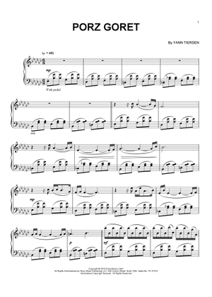 Play Official version of Bethesda - Yann Tiersen (Piano Solo) Sheet ...
