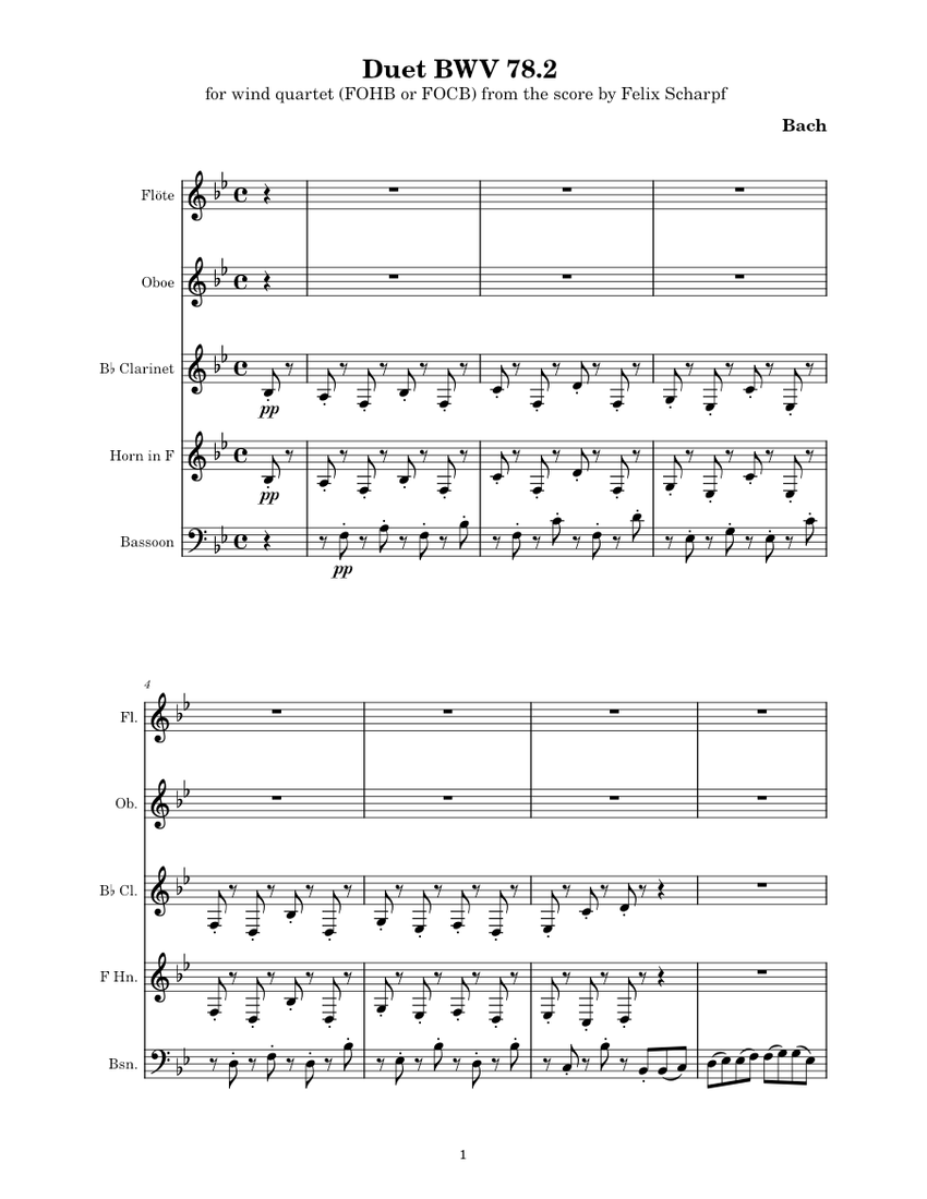 Duet from Cantata 78, BWV 78 – Johann Sebastian Bach Sheet music for ...
