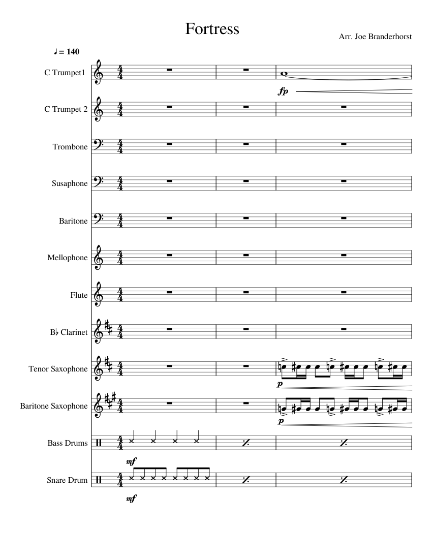 Fortress Sheet music for Trombone, Euphonium, Tuba, Flute & more ...