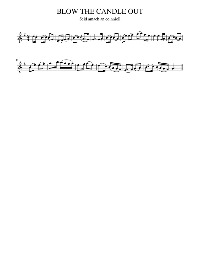 BLOW THE CANDLE OUT Sheet music for Piano (Solo) Easy | Musescore.com