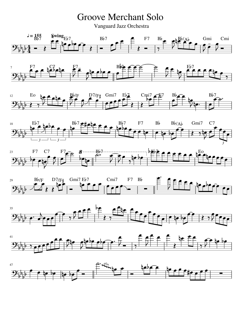 Groove Merchant Solo Sheet Music for Piano (Solo) Easy | MuseScore.com