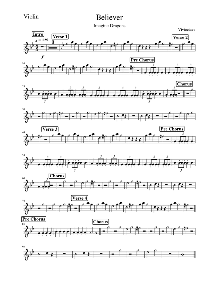 Believer – Imagine Dragons Believer - Imagine Dragons Mini Orchestra ...