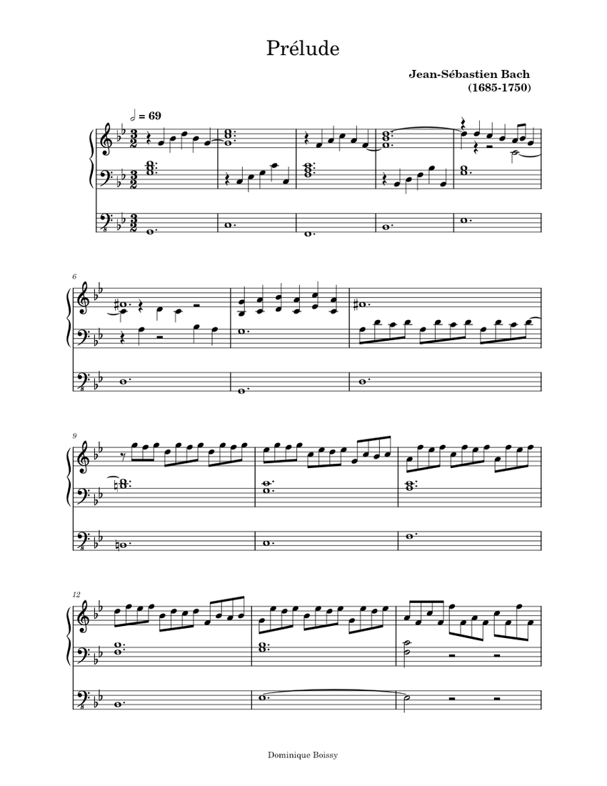 Prélude – Jean-Sébastien Bach - piano tutorial