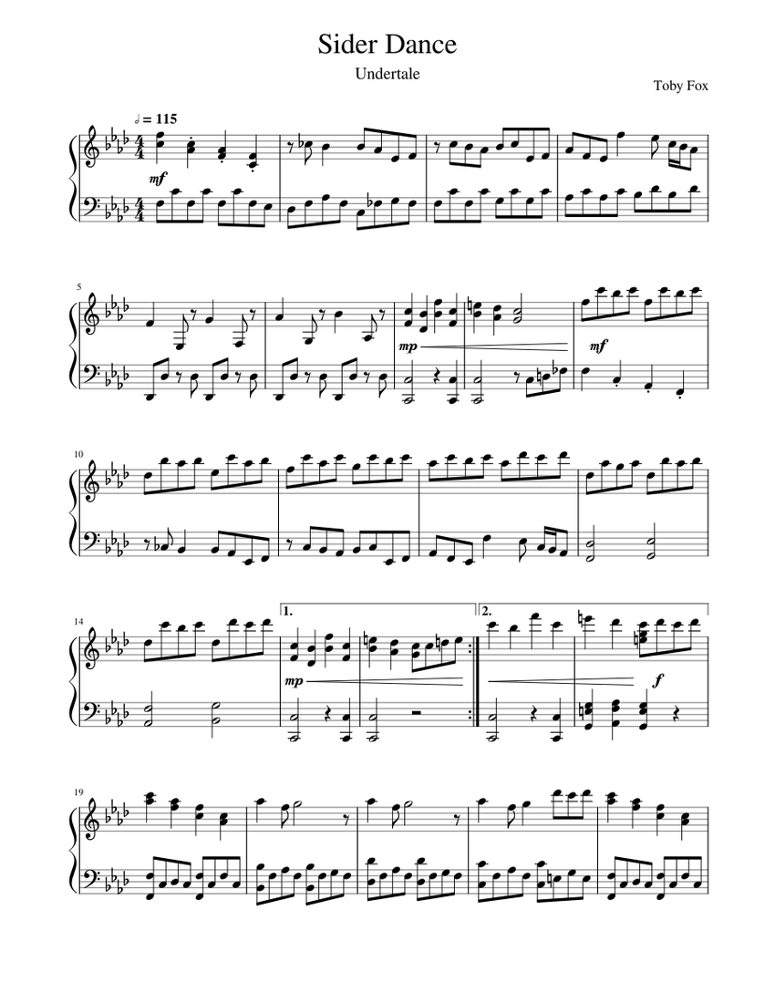 Sider Dance Sheet music for Piano (Solo) | Musescore.com