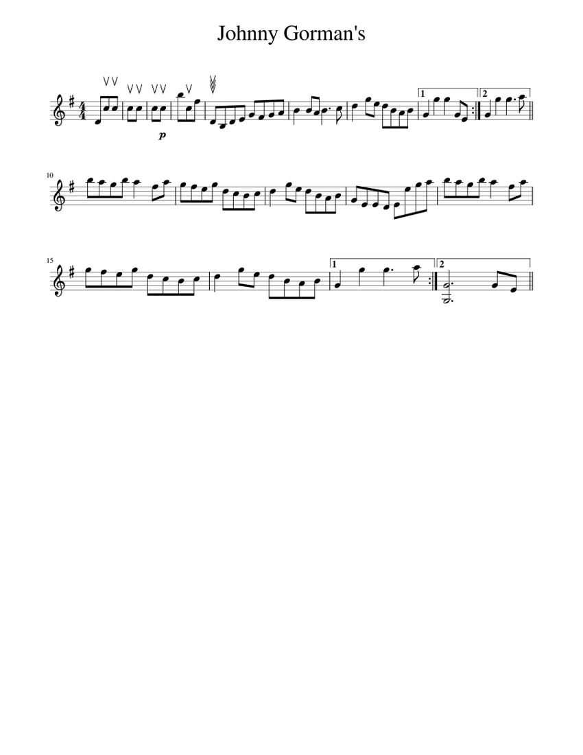 Johnny Gorman's Sheet music for Piano (Solo) | Musescore.com