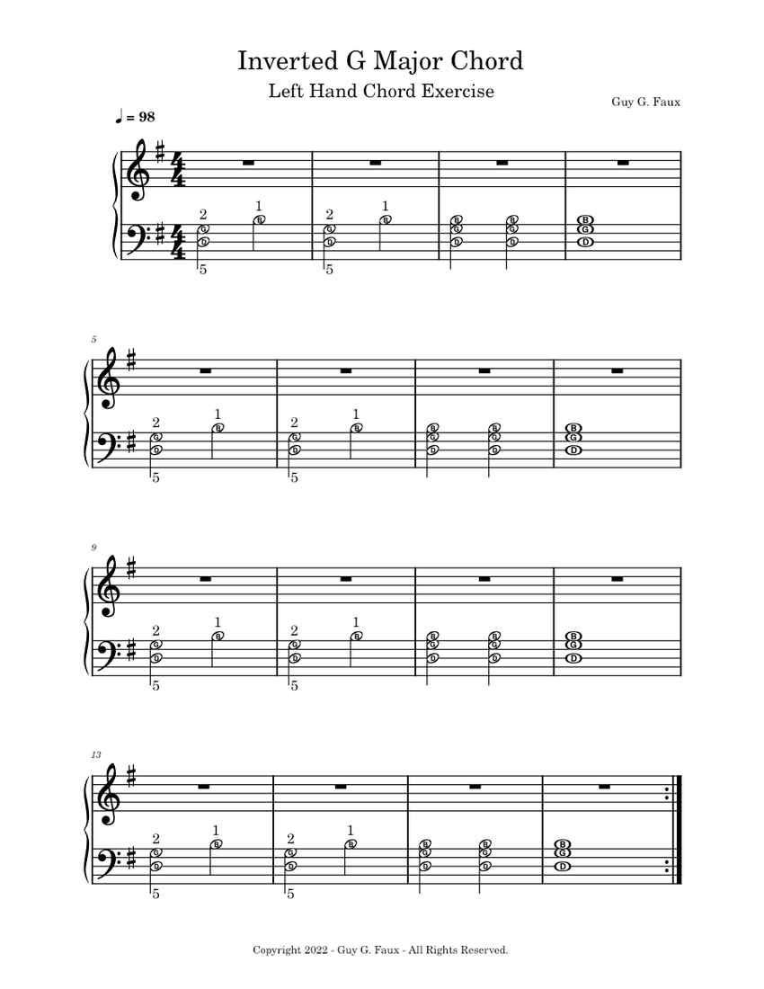 Inverted_G_Major_Chord Sheet music for Piano (Solo) | Musescore.com